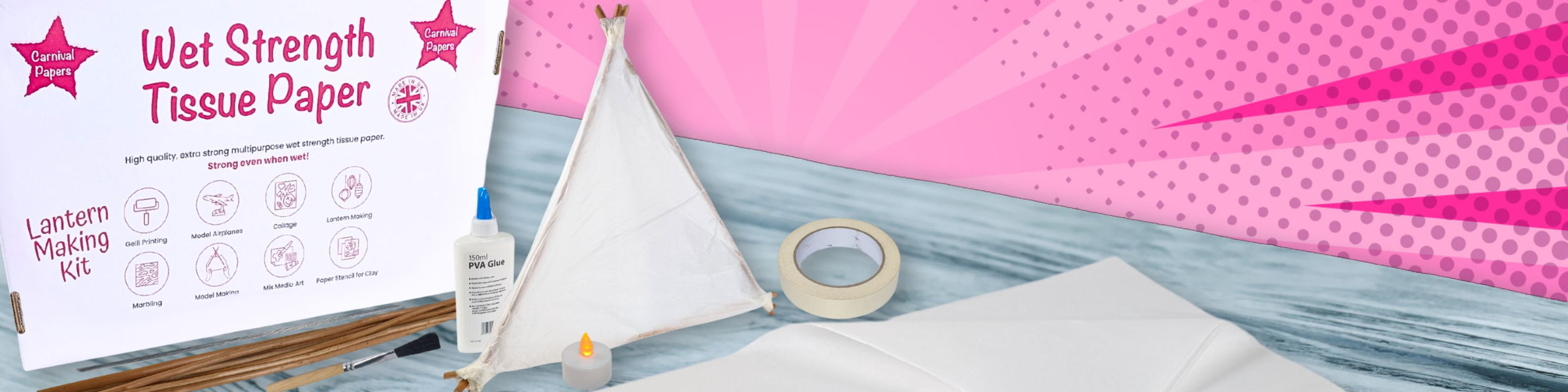 Wet Strength Tissue Paper and Withies for Lanterns & Mixed Media ...