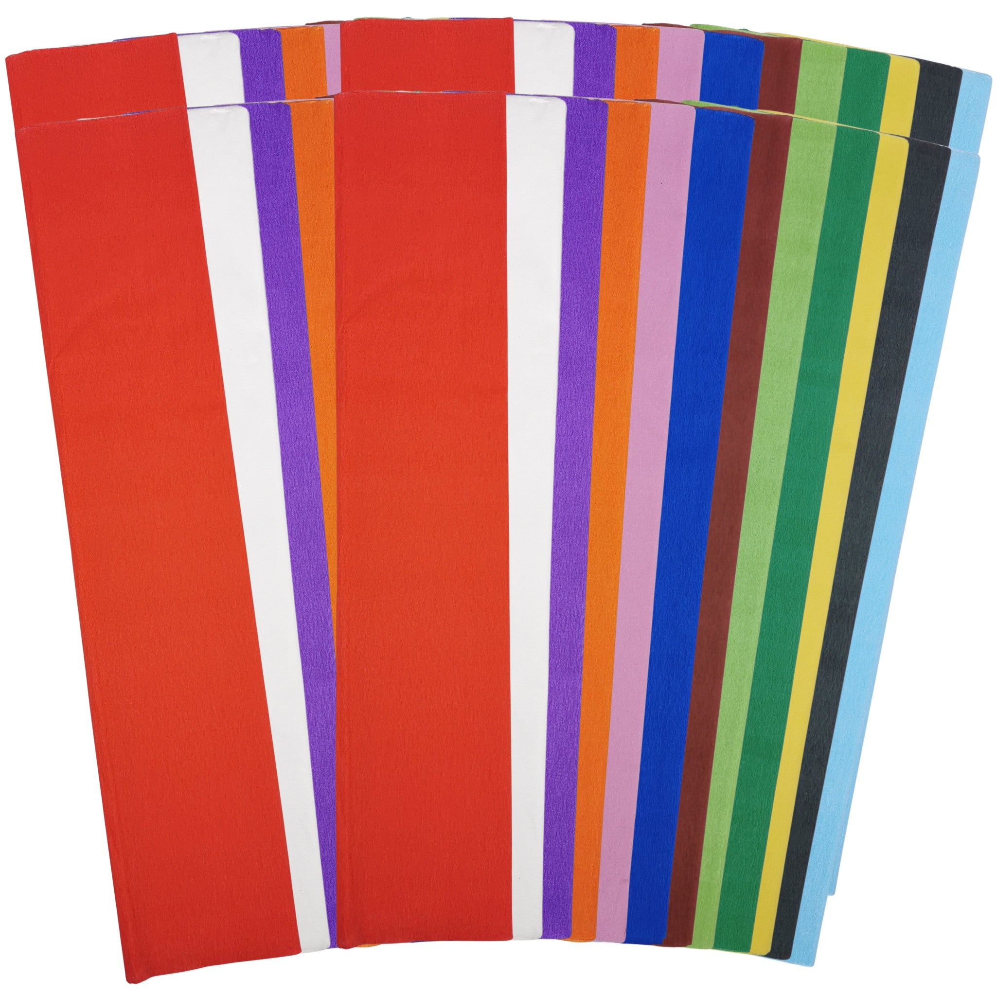 48 Extra Large Assorted Colour Crepe Paper Sheets For Flower Crafting CarnivalPapers