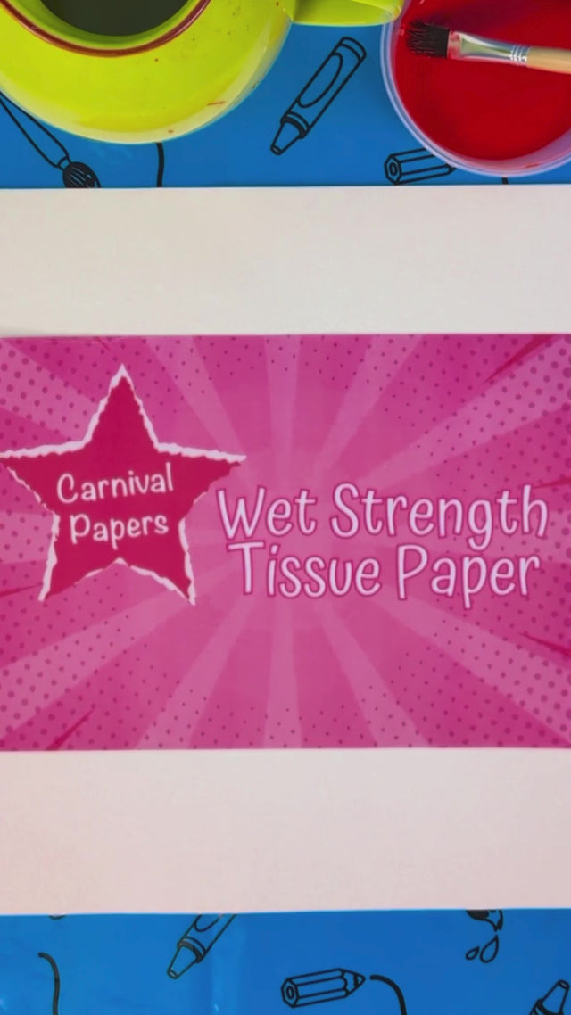 White Wet Strength Tissue Paper – 60 Sheets for Crafts – Carnival Papers